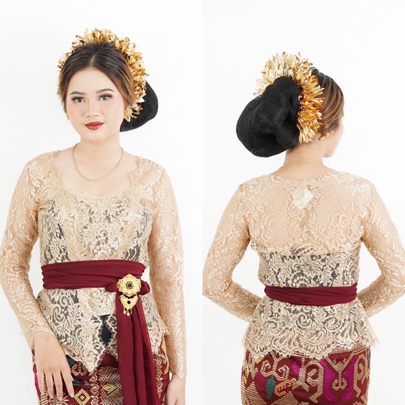 Jual Kebaya jadi metalic model sabrina lengan panjang bahan premium ...