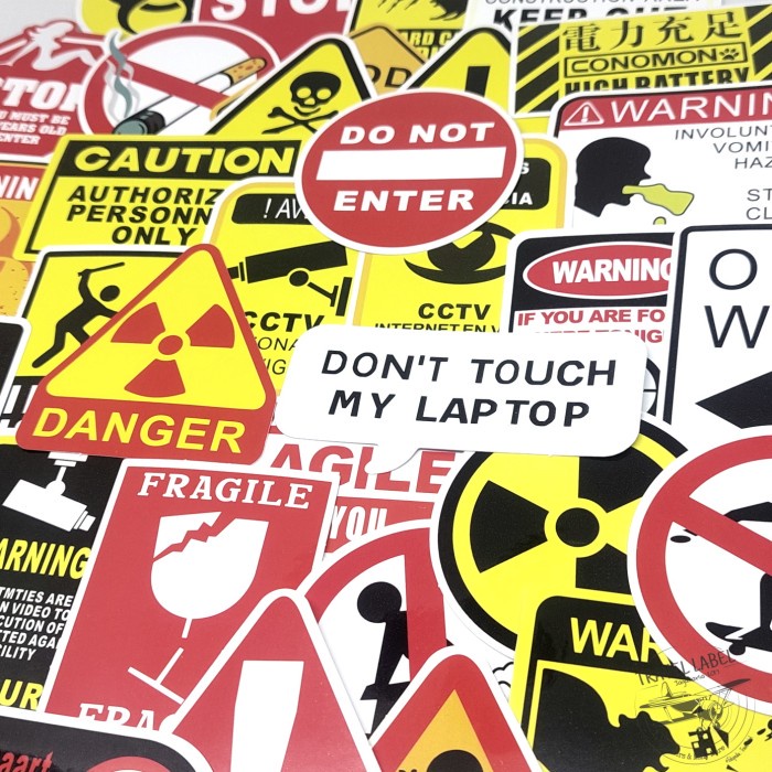 Jual Stiker Sticker Koper 1 Set 50 Pcs : Desain Motif Warning Fragile ...