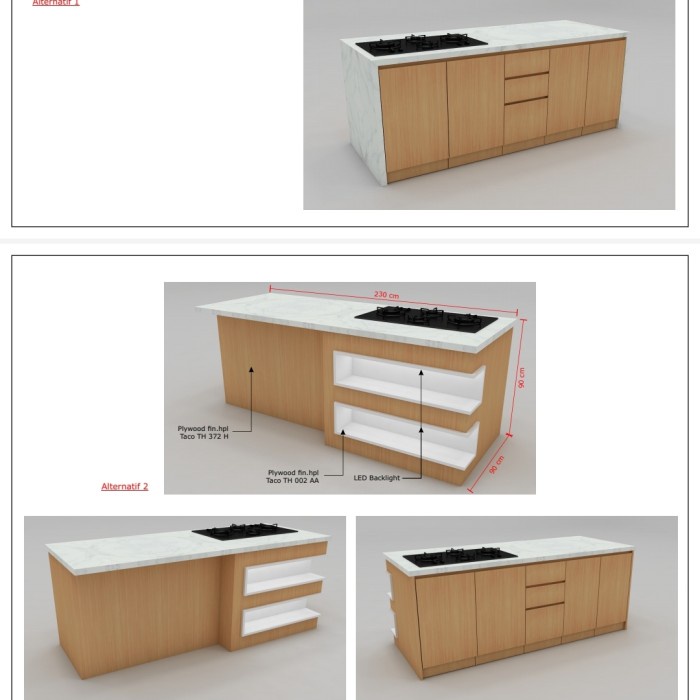 Jual meja island dapur meja makan minimalis modern hpl | Shopee Indonesia