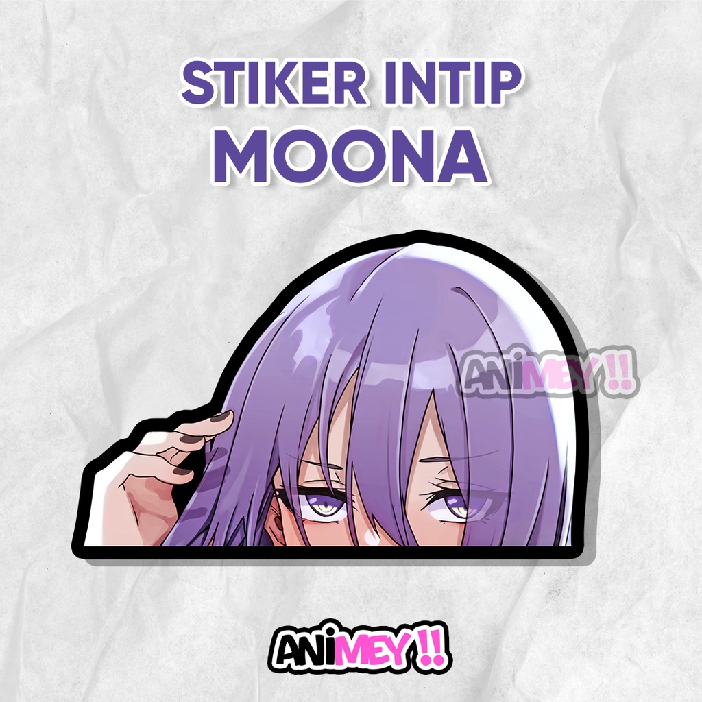 Jual Stiker Intip Moona Hoshinova Hololive / Sticker Anime Waterproof ...