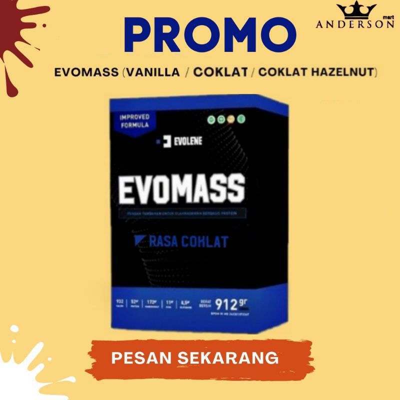 Jual Evolene Evomass Gainer evo mass 912 Gram 2lbs / 2.25kg 5 lbs medan | Shopee Indonesia