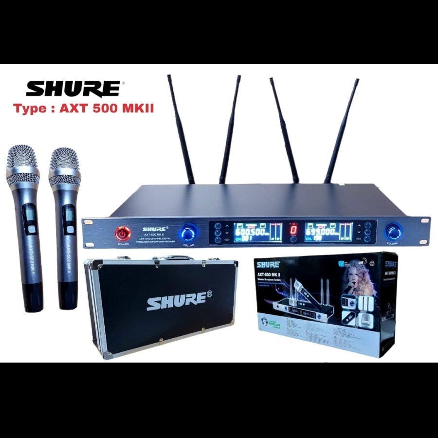 Jual mic wireless Shure AXT500 / AXT 500 Handheld multi channel microphone | Shopee Indonesia