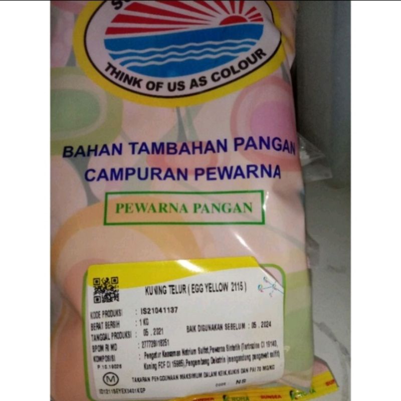 Jual Pewarna makanan Egg yellow 2115 Roha 1kg | Shopee Indonesia