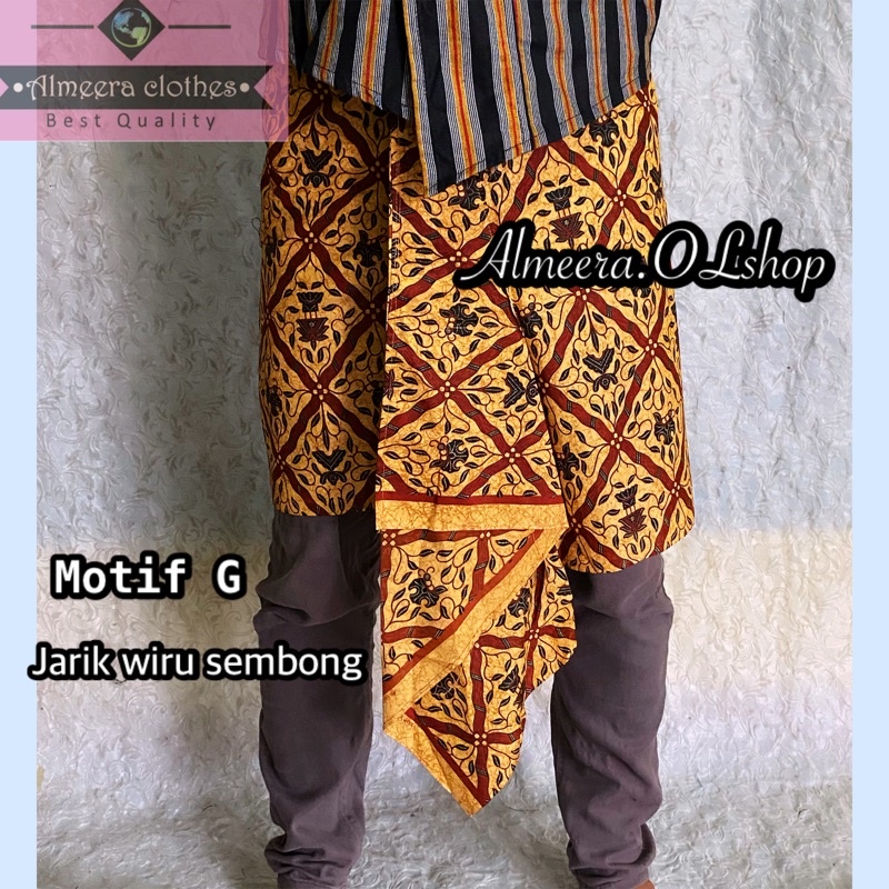 Jual jarik wiru sembong coklat / jarik pentas seni / jarik wiru pendek ...