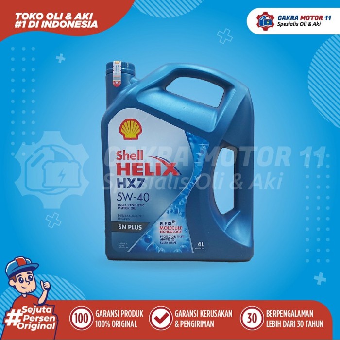 Jual SHELL HELIX HX7 5W40 4LT | Shopee Indonesia