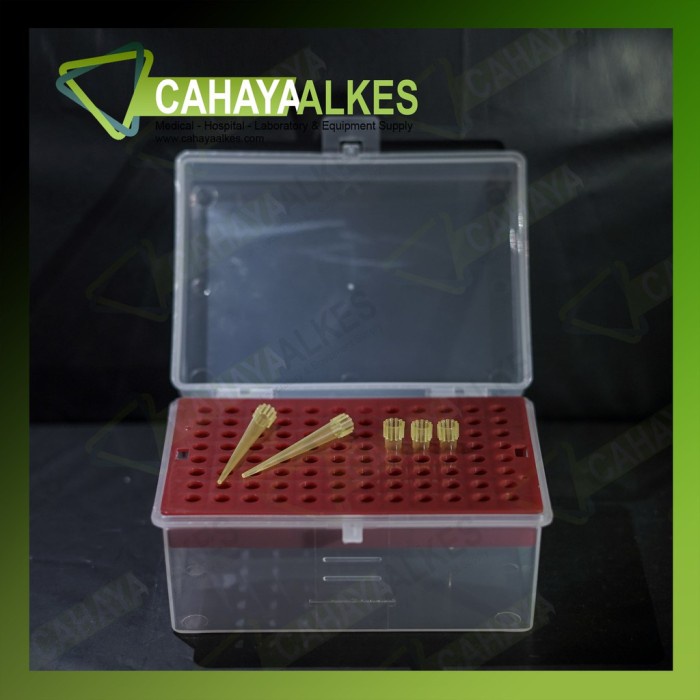 Jual RAK YELLOW TIP PLASTIK 96 LUBANG WADAH BOX RACK MICROPIPETTE TIP ...