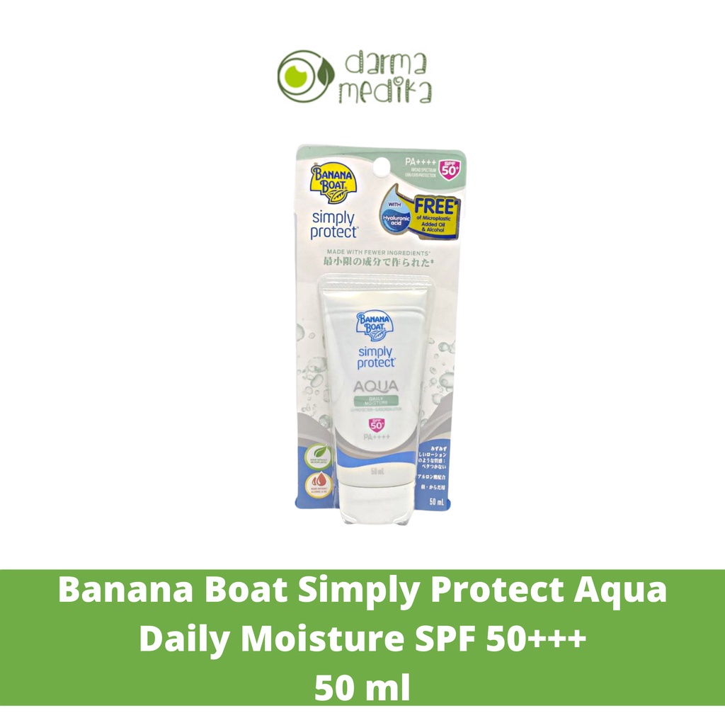 Jual Banana Boat Simply Protect Aqua Daily Moisture Sunscreen Lotion SPF 50PA+++ 50 ml 50ml ...