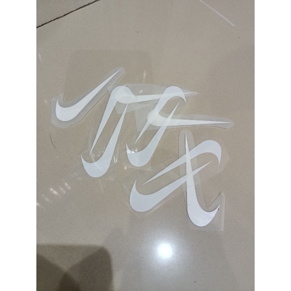 Jual Logo polyflex putih untuk baju celana stiker kaos murah ukuran ...