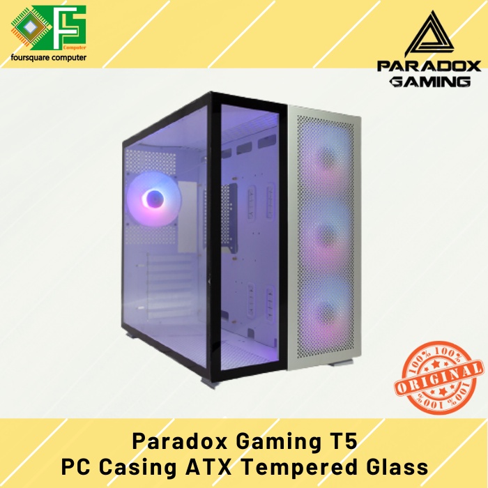 Jual Paradox Gaming T5 | PC Casing Komputer Gaming ATX tempered glass ...