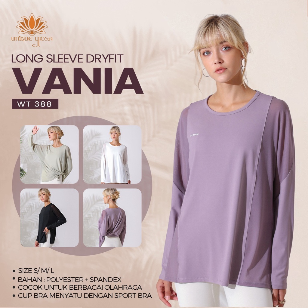 Jual Kaos Olahraga Yoga Lengan Panjang Wanita / Top Long Sleeve Vania ...