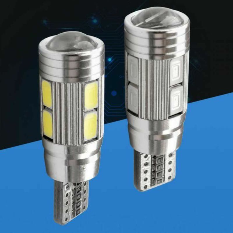 Jual lampu Led T10 projie 10 mata lensa senja kota sein 12v mobil motor ...