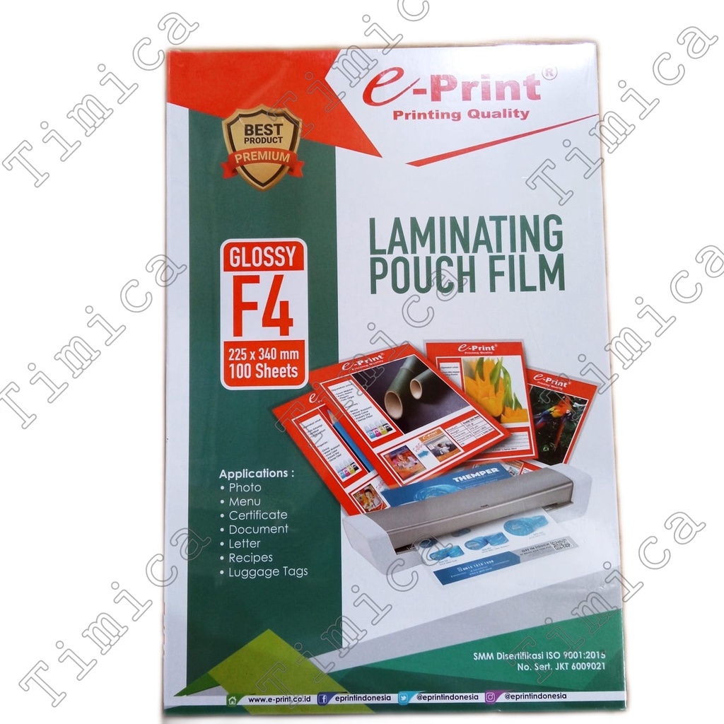 Jual PLASTIK LAMINATING FOLIO ISI 100 LEMBAR | Shopee Indonesia