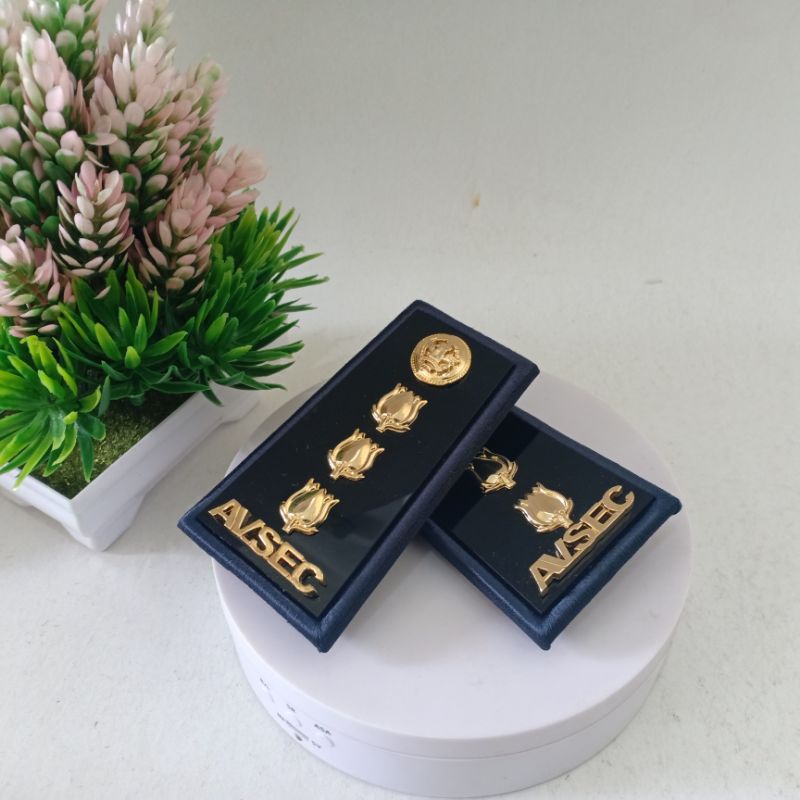 Jual Pangkat Pdh Avsec bunga Tiga Kain Akrilik | Shopee Indonesia