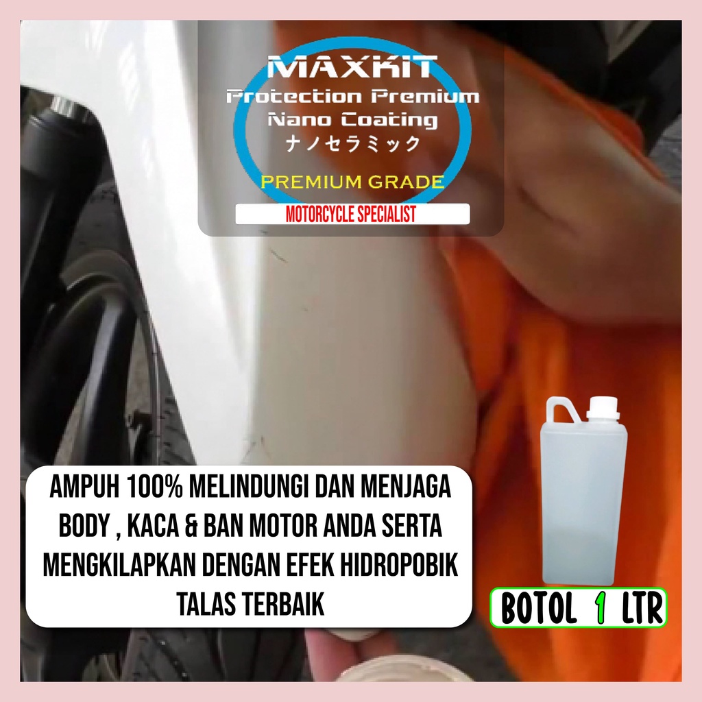 Jual CAIRAN NANO PELINDUNG MOTOR 1 LITER MAXKIT Cairan Pengkilap Motor ...
