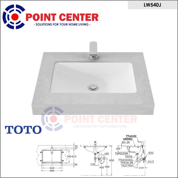 Jual TERBAIK TOTO LW540J COUNTER LAVATORY / WASTAFEL KOTAK MEJA | Shopee Indonesia