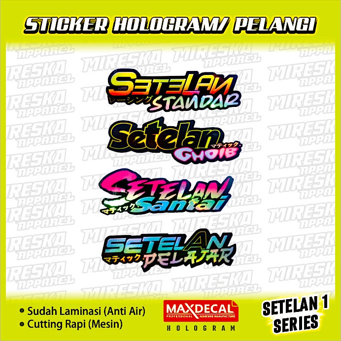 Jual Terbaru!! Stiker Viral Hologram Terlaris Setelan Series 2 ...
