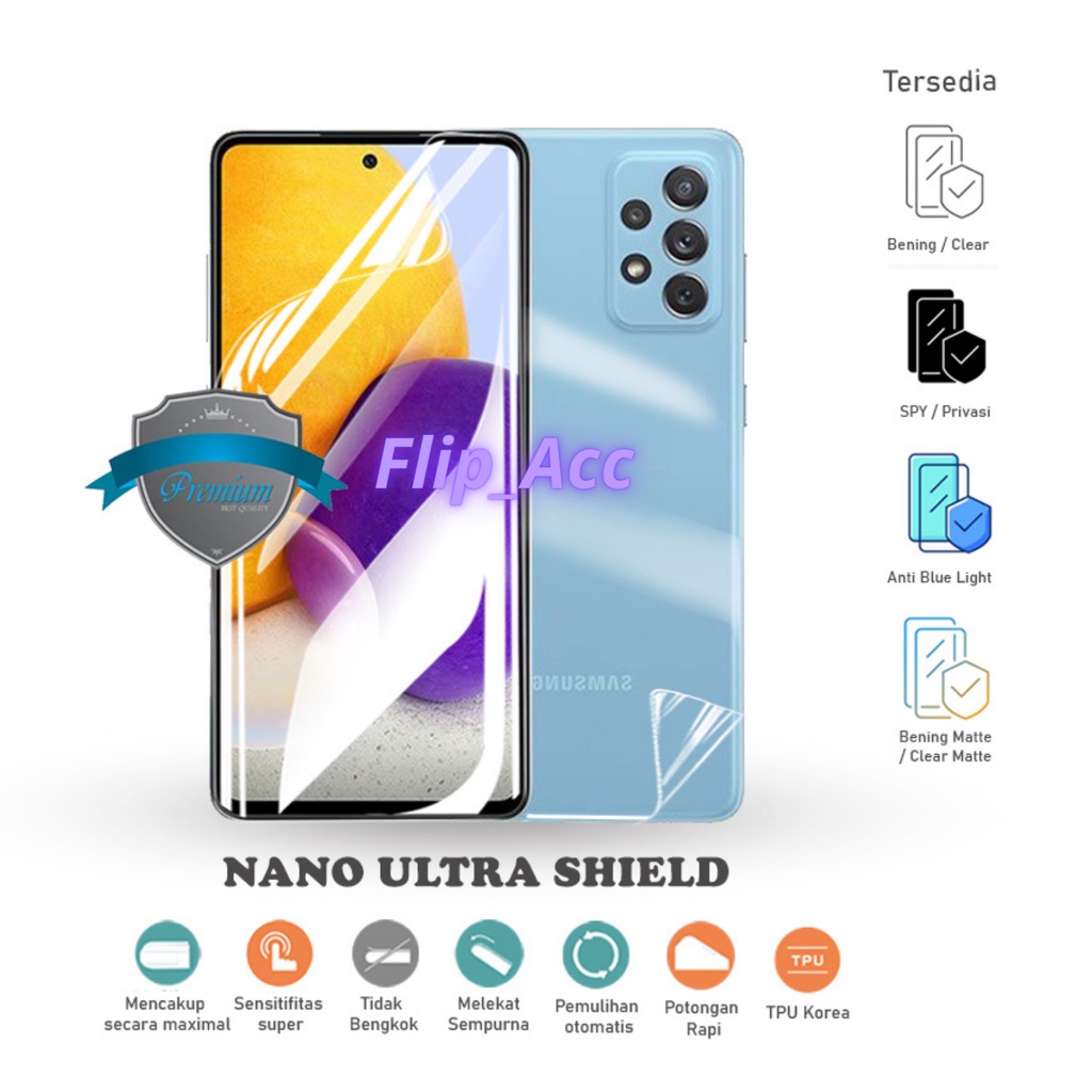 Jual Anti Gores Hydrogel Samsung A02 - A02s - A11 - A01 Full Cover Screen Clear - Matte - Blue ...