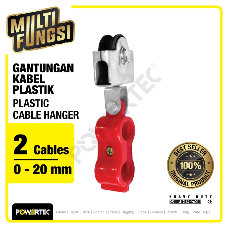 Jual POWERTEC Cable Hanger PVC 0-20mm Gantungan Kabel Carrier Roller Sling | Shopee Indonesia