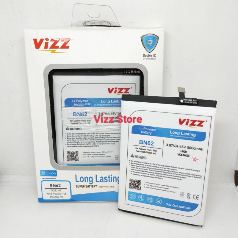 Jual Baterai Batre Vizz BN62 Xiaomi Poco M3 / Redmi 9T / Redmi Note 9 ...