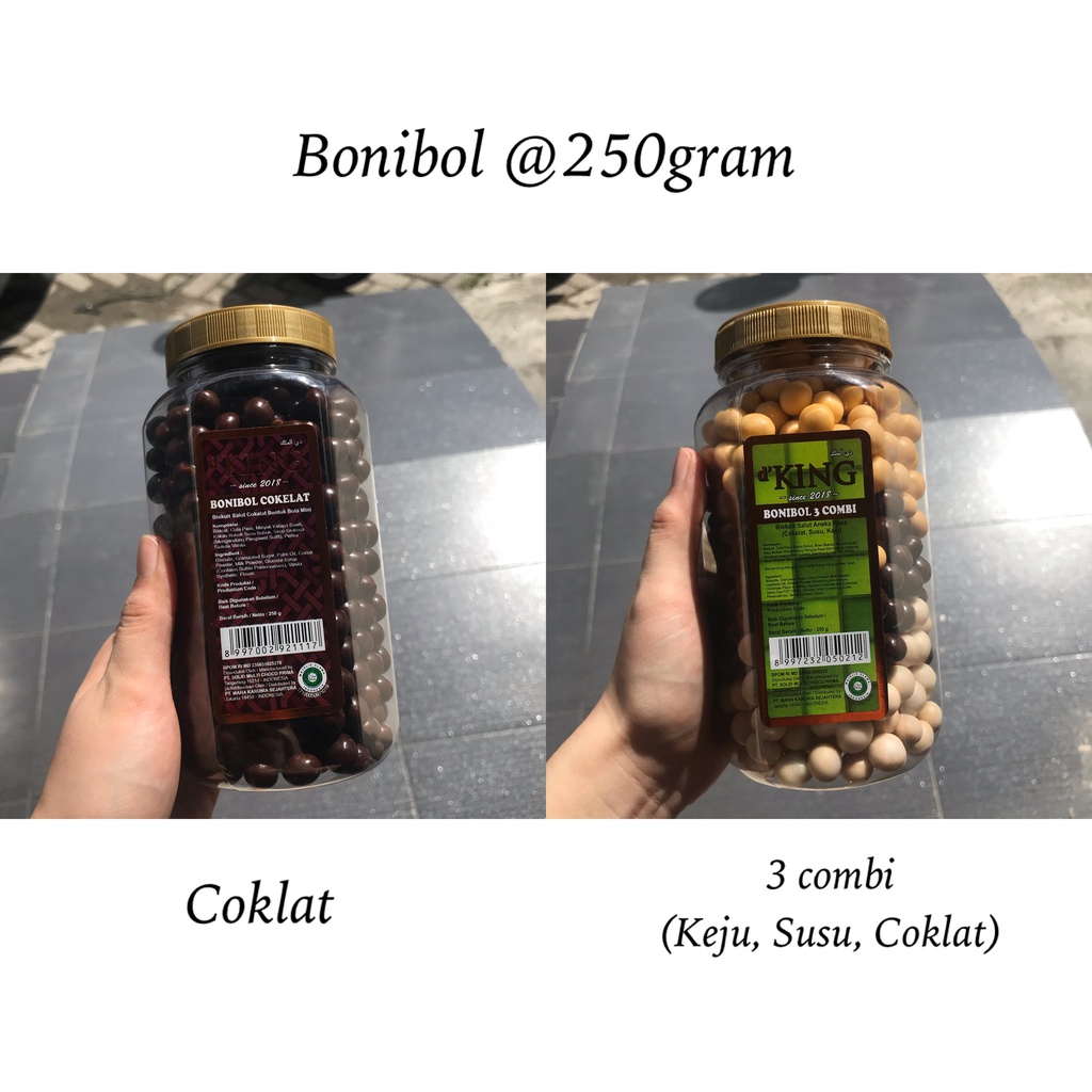 Jual BONIBOL COKELAT DAN BONIBOL 3 COMBI TOPLES 250 GRAM BOLA BISKUIT ...