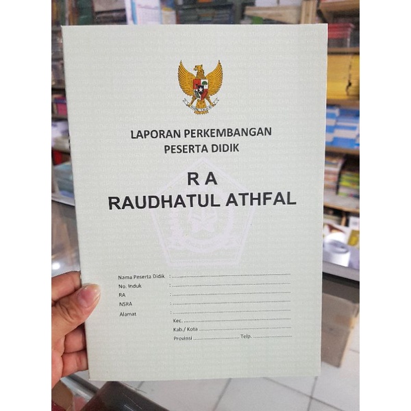 Jual Buku Raport Raudhatul Athfal. RA. ukuran b5. 17,5 x 25,5 cm. kelas ...