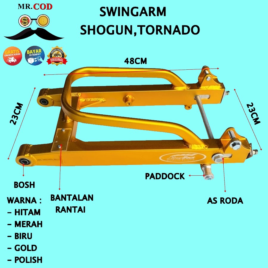 Jual SWINGARM SHOGUN SWING ARM SMASH 110 TORNADO SUPERTRACK PNP ...