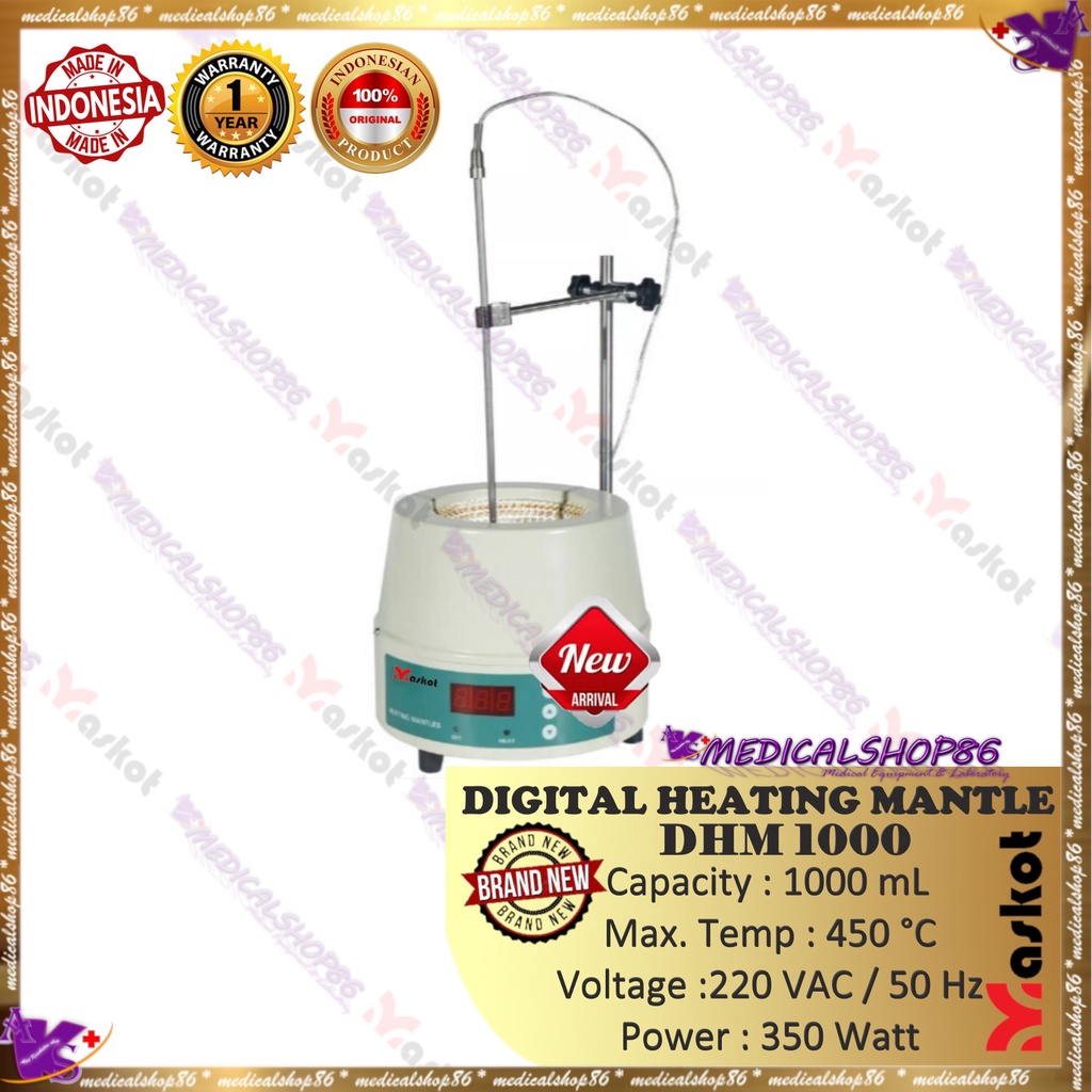 Jual DHM-1000 DIGITAL HEATING MANTLE 1000mL. MASKOT | Shopee Indonesia