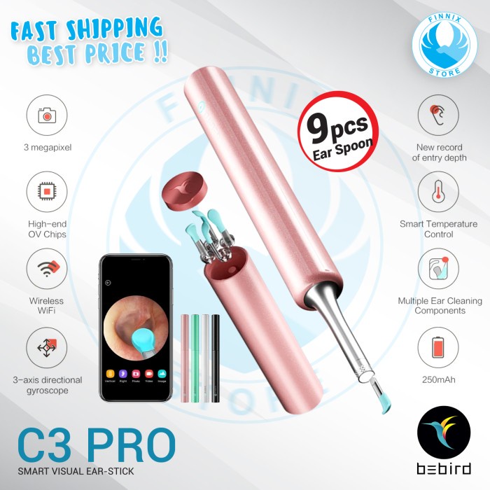 Jual KOREK KUPING BEBIRD C3 PRO SMART VISUAL EAR CLEANER WITH CAMERA ...