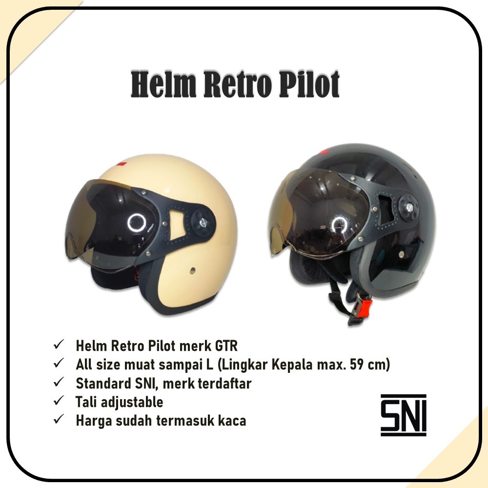 Jual Helm Retro Pilot Murah | Shopee Indonesia