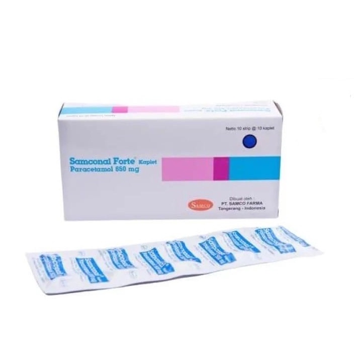 Jual Samconal Forte Paracetamol 650 mg Box isi 100 Tablet | Shopee ...