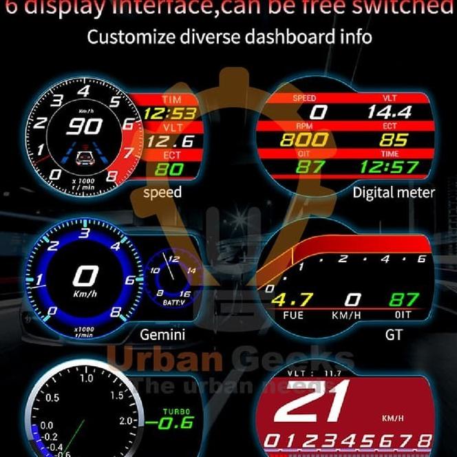 Jual Head Up Display Hud Obd2 Speedometer Digital Obd Ii F8 Ori ...