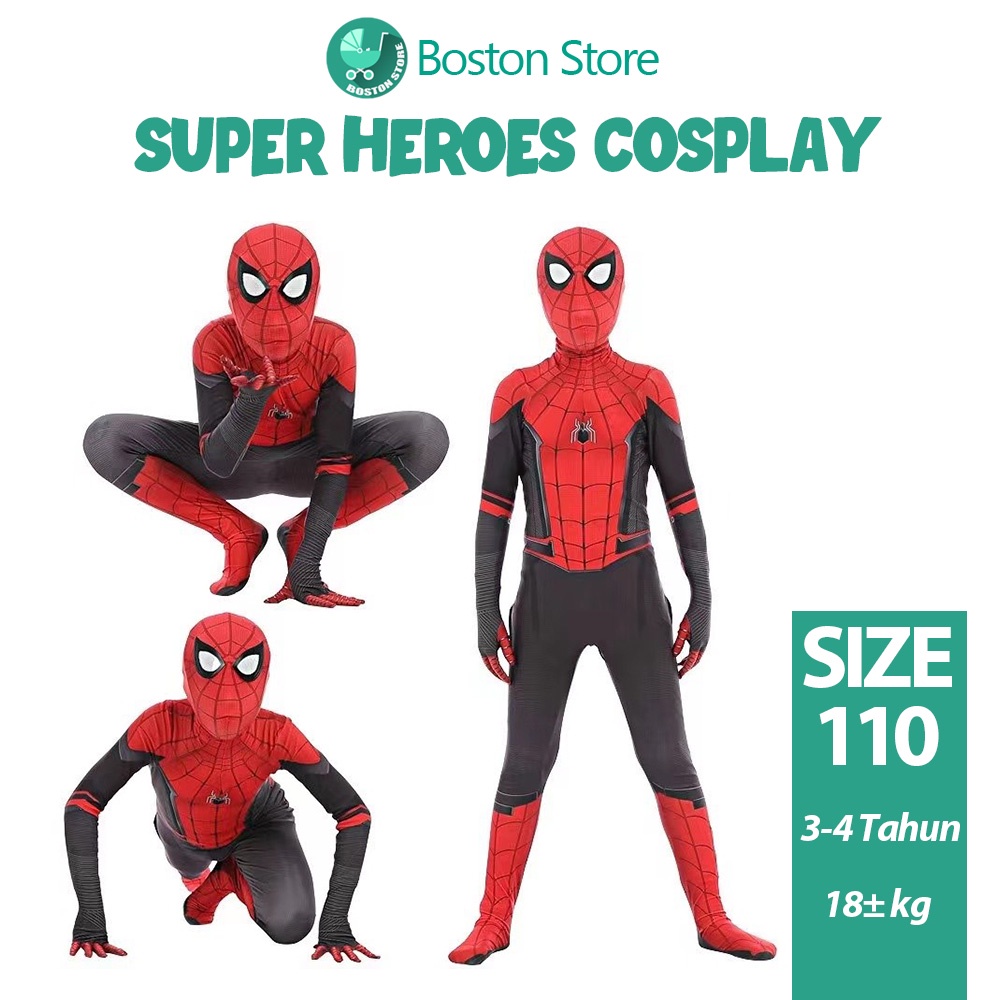 Jual Bostonstore Custom Spiderman Anak Laki-laki / Cosplay spiderman / iron man kostum anak baju ...