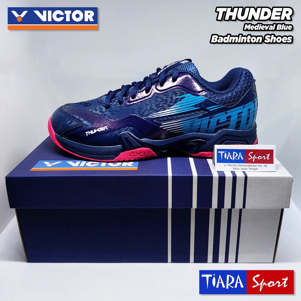Jual Sepatu VICTOR Thunder B - Medieval Blue - U 3.0 Badminton Shoes ...