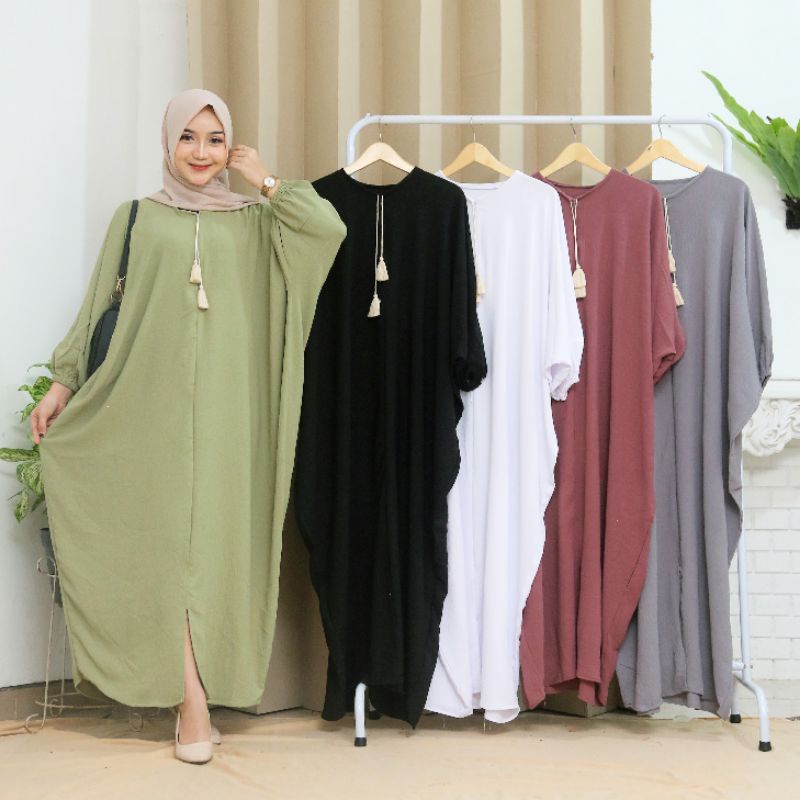 Jual Kaftan Crinkle Airflow Premium Nagita Kaftan Jumbo | Shopee Indonesia