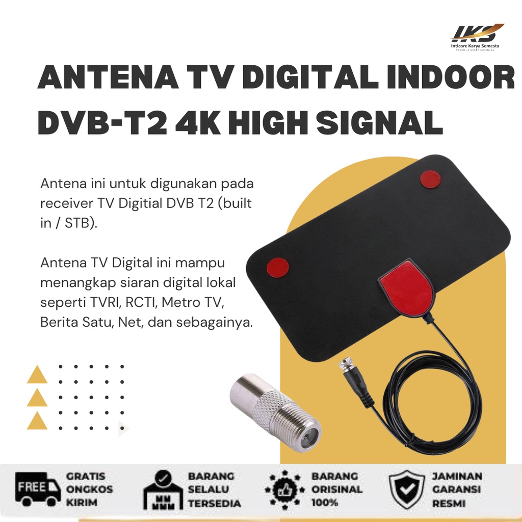 Jual Antena TV Digital Indoor DVB-T2 4K High Signal | Shopee Indonesia