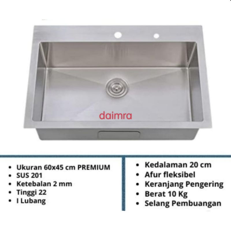 Jual Sink Cuci piring ukuran 60cm x 45 cm | Shopee Indonesia