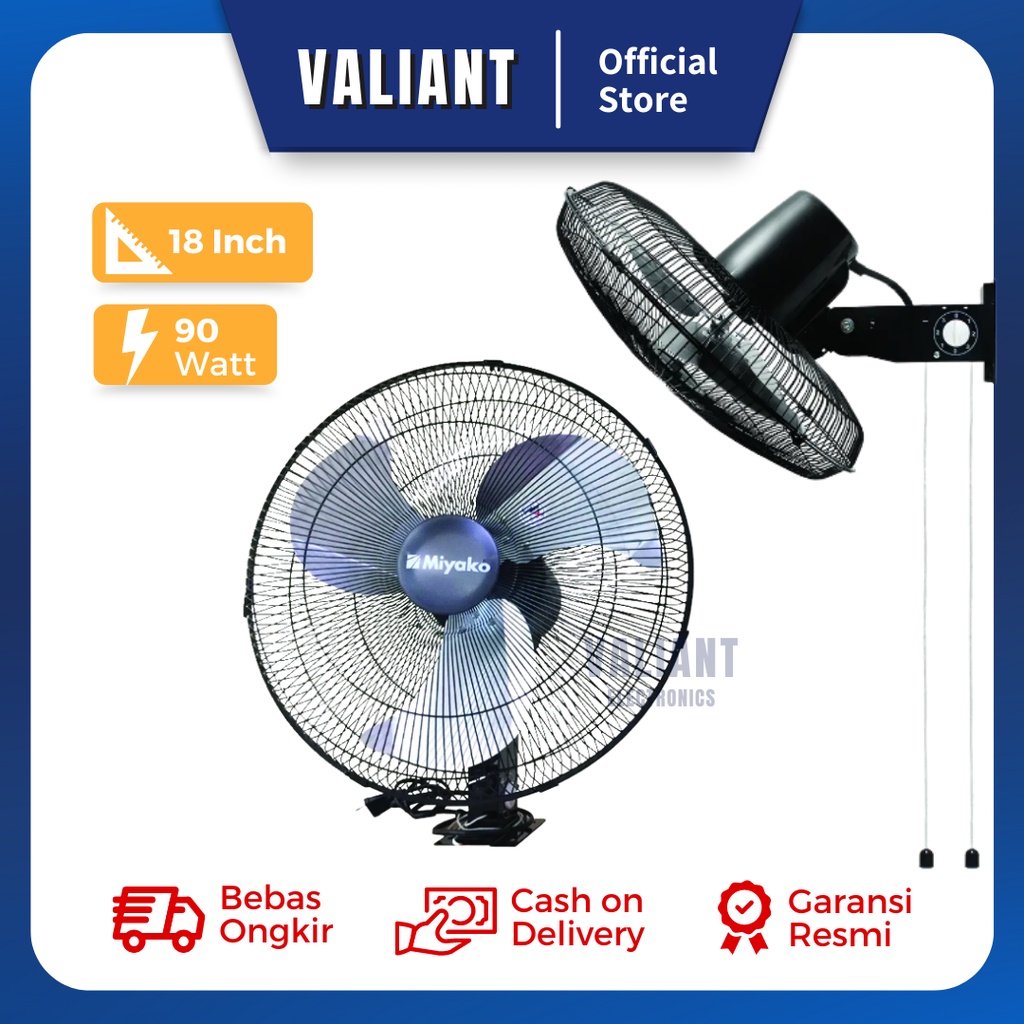 Jual Miyako Kipas Angin Besi Wall Fan KDB-18 / Kipas Dinding Tembok ...