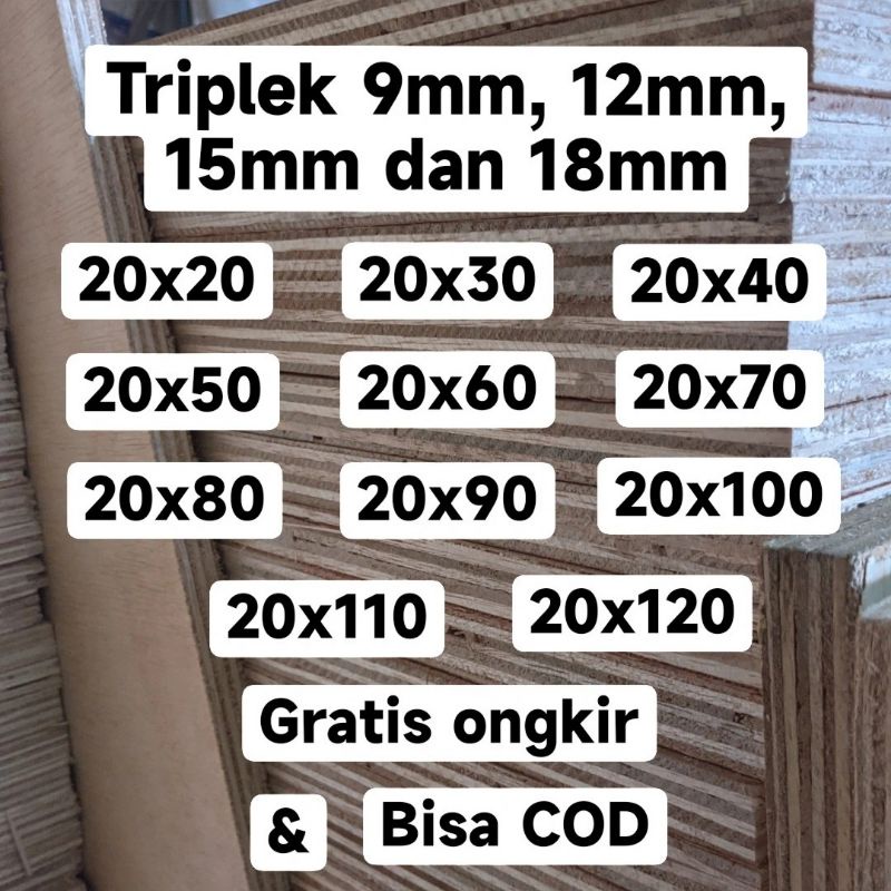 Jual plywood multiplek 12mm halus meranti panjang 20 cm | Shopee Indonesia