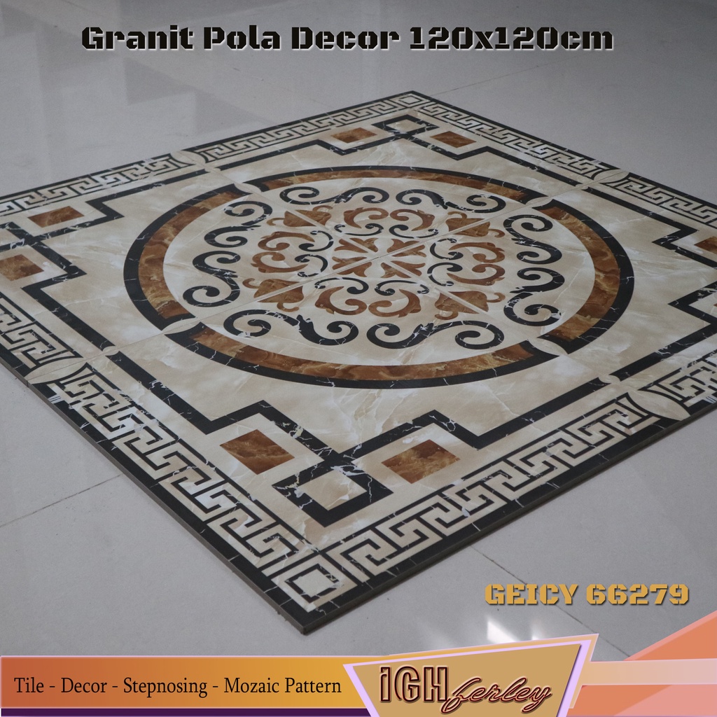 Jual Granit Pola Decor 120x120 cm Motif Geicy Mewah Termurah | Shopee ...