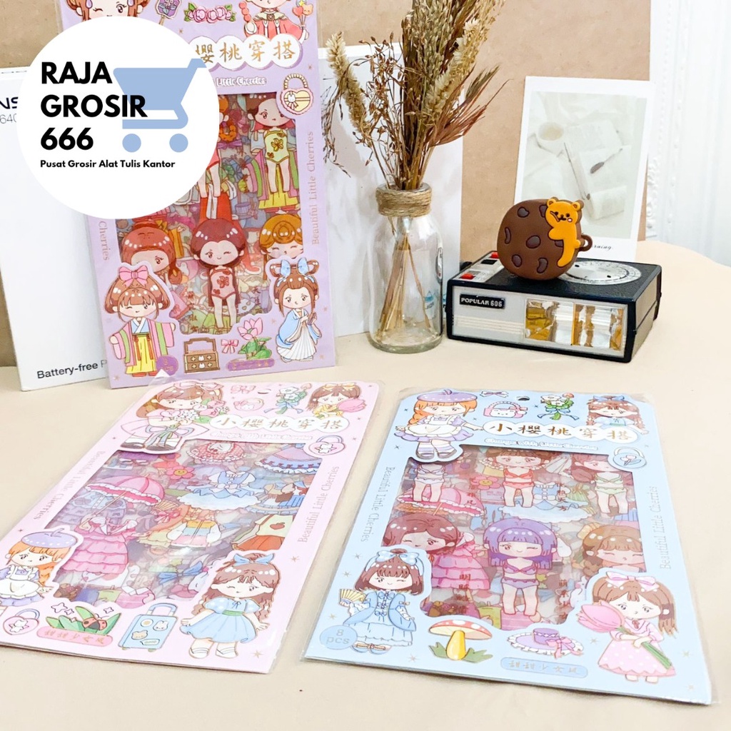 Jual stiker CYF bening cewe anti air transparan bisa avatar lucu imut ...