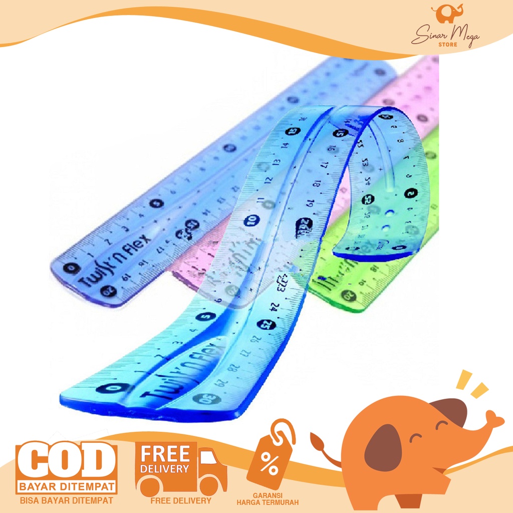 Jual Maped Twist 'n Flex Penggaris Elastis Lentur Tidak Patah 30cm ...