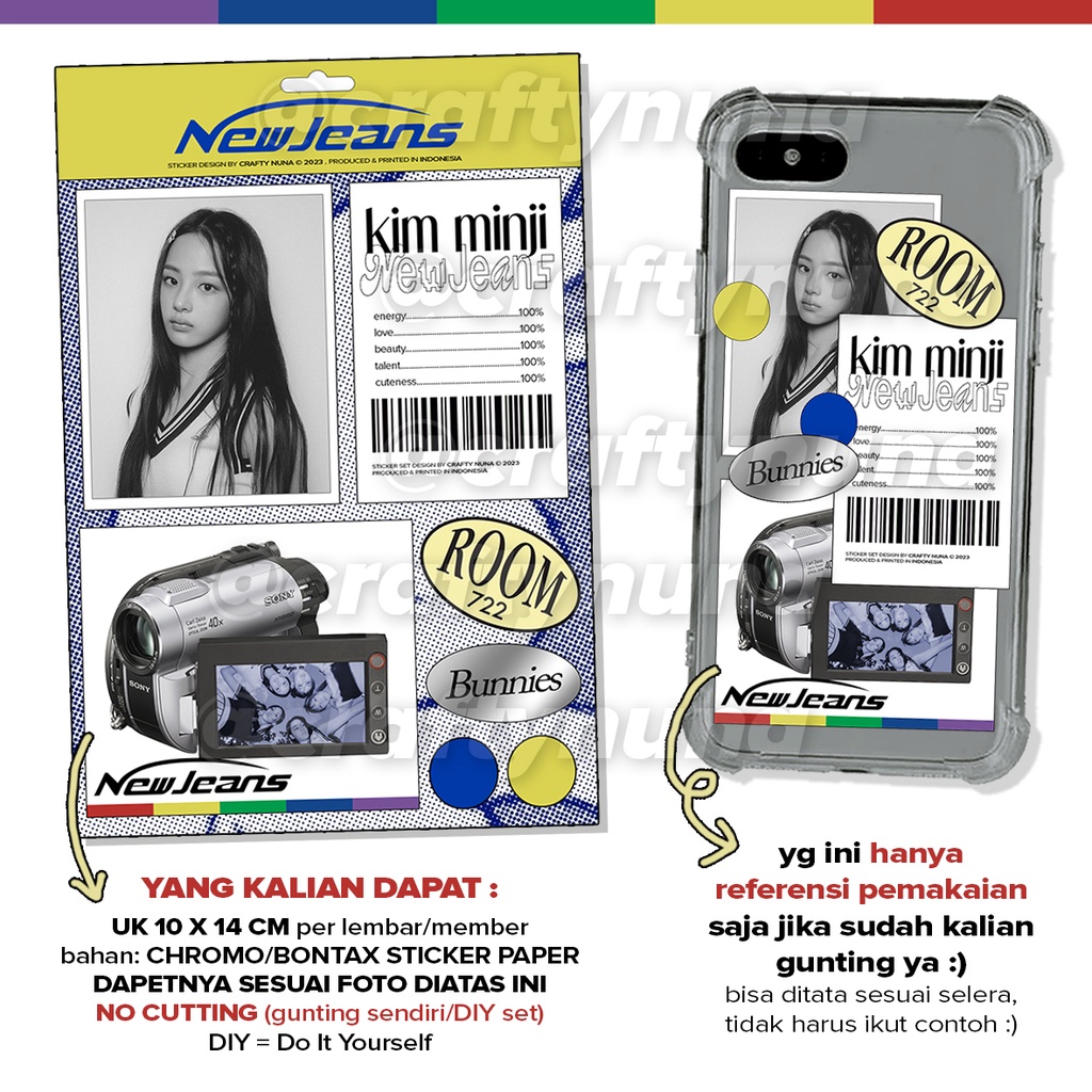 Jual NEWJEANS AESTHETIC DIY DECO STICKER SET room 722 new jeans nwjns ...