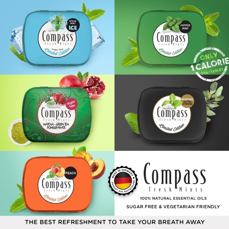 Jual Compass Fresh Mint Candy (Permen Mint Sugar Free) 14g | Shopee ...