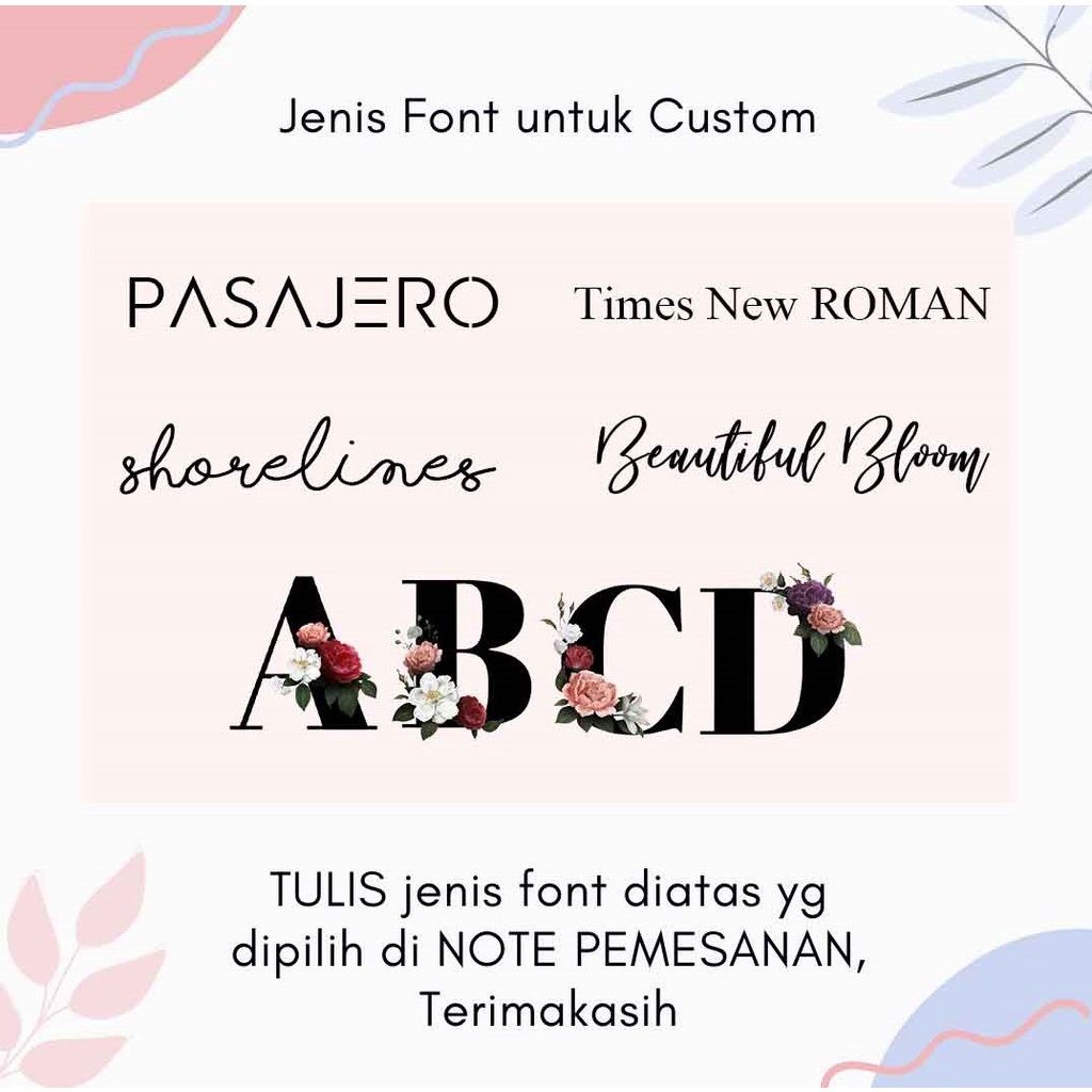 Jual ROUJEANS - Custom Nama - Custom Tulisan Bebas | Shopee Indonesia