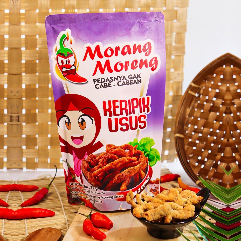 Jual Keripik Usus Krispi Pedas Morang Moreng / Cemilan Kekinian Kripsus ...