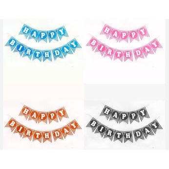 Jual Banners flag happy birthday / Flag happy birthday motif / Banner ...
