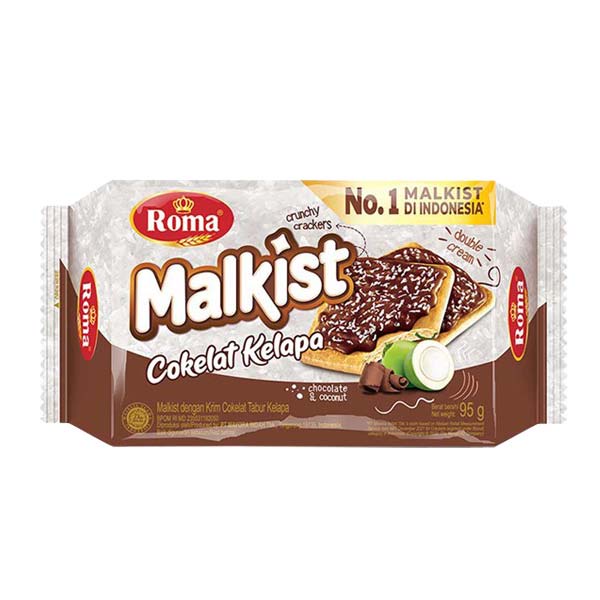 Jual ROMA MALKIST COKELAT KELAPA 95 GR - BISKUIT | Shopee Indonesia