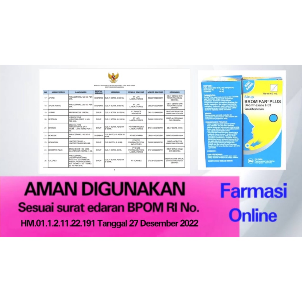 Jual Bromifar Plus Syrup 60 ml | Shopee Indonesia