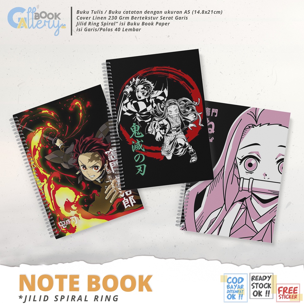 Jual [SP] Buku Tulis / Buku Catatan / Note book Anime (Demon Slayer ...