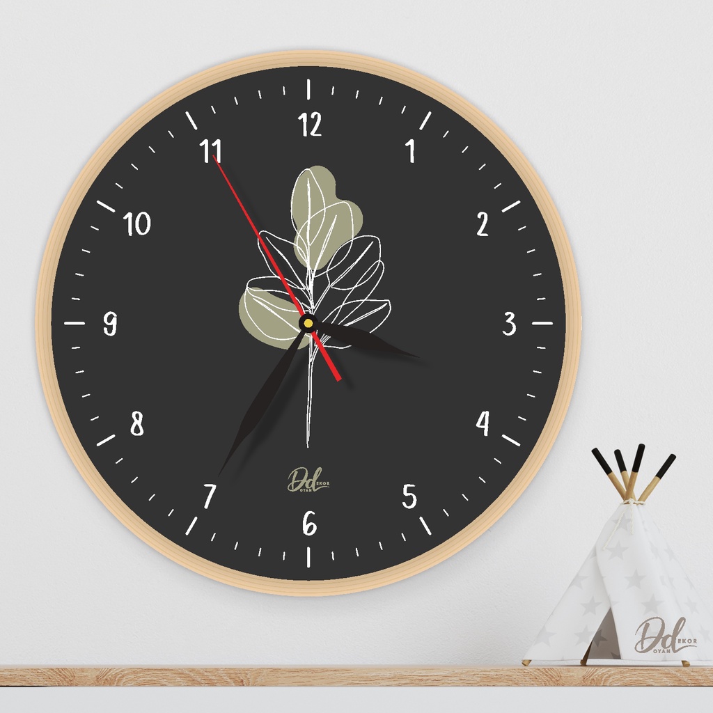 Jual JAM DINDING KAYU / JAM DINDING AESTHETIC / JAM DUDUK CANTIK / JAM ...